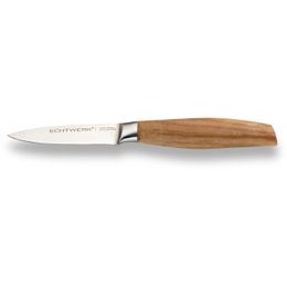 ECHTWERK Schälmesser Classic Edition, Gemüsemesser, Edelstahl, Klingenlänge 9 cm, Griff aus Akazienholz, beige|silberfarben