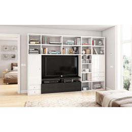 Fif Möbel fif möbel Wohnwand TORO 371-4, braun|schwarz|weiß