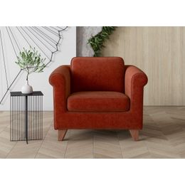 Machalke® Sessel amadeo, mit geschwungenen Armlehnen, rot