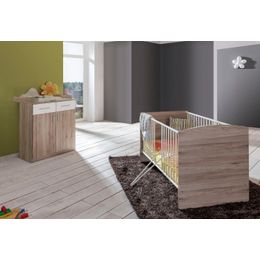 wimex Babymöbel-Set York, (Spar-Set, 2-St), Bett + Wickelkommode, beige|weiß