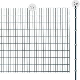 Arvotec Doppelstabmattenzaun ESSENTIAL 183 zum Einbetonieren, (Set), Zaunhöhe 183 cm, Zaunlänge 2 - 60 m, grau