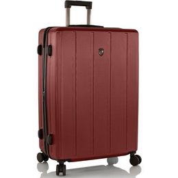 Heys Hartschalen-Trolley SpinLite, 76 cm, 4 Rollen, Reisegepäck Koffer groß Reisekoffer TSA Schloss Volumenerweiterung, rot