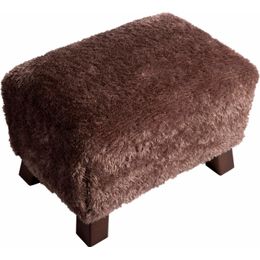 Max Winzer® Fußhocker Footstool, Minihocker Breite 40 cm, braun