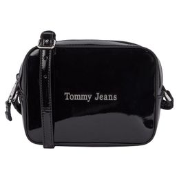 Tommy Jeans Mini Bag TJW MUST CAMERA BAG PATENT PU, Handtasche Damen Tasche Damen Schultertasche, schwarz