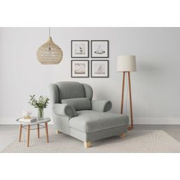 Home Affaire Loveseat Loveseat Queenie (1-St), mit softem, weichem Sitzkomfort, zeitloses Design, inkl. Zierkissen, grau