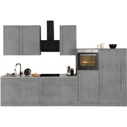 Wiho-Küchen wiho Küchen Küchenzeile Chicago, mit E-Geräten, Breite 360 cm, grau