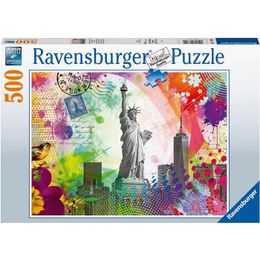 Ravensburger Puzzle Postkarte aus New York, 500 Puzzleteile, Made in Germany; FSC® - schützt Wald - weltweit, bunt