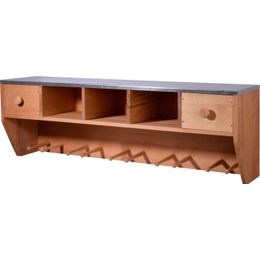 Dobar Pflanztisch Rotbuche, aus massivem Buchenholz, zur Wandmontage, beige