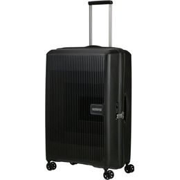 American Tourister® Hartschalen-Trolley AeroStep, 77 cm, 4 Rollen, Reisekoffer Großer Koffer Aufgabegepäck mit Volumenerweiterung, schwarz