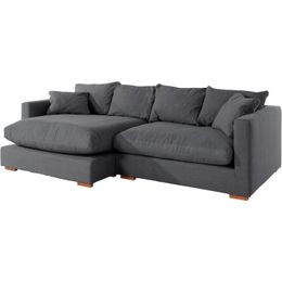 Guido Maria Kretschmer Home & Living Guido Maria Kretschmer Home&Living Ecksofa Pantin, extra weich und kuschelig, Füllung mit Federn und Daunen, grau