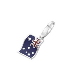 Giorgio Martello MILANO Charm-Einhänger Australien-Flagge, Silber 925, bunt