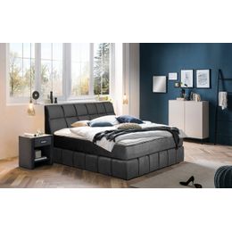 Places of Style Boxspringbett Paxton, Neue Toppervarianten!, grau