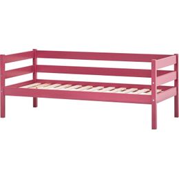 Hoppekids Einzelbett ECO Comfort (Set), mit Rollrost in 8 Farben, wahlweise mit Matratze und Absturzsicherung, rosa