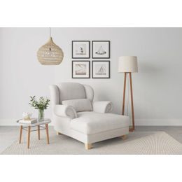 Home Affaire Loveseat Loveseat Queenie (1-St), mit softem, weichem Sitzkomfort, zeitloses Design, inkl. Zierkissen, silberfarben