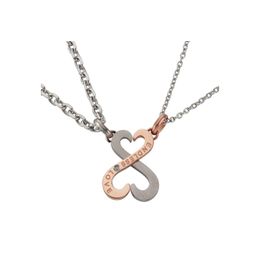 Firetti Kette und Anhänger Set Multipack Schmuck Geschenk Halskette LIEBE "ENDLESS LOVE" (4-tlg), mit Zirkonia, goldfarben|silberfarben