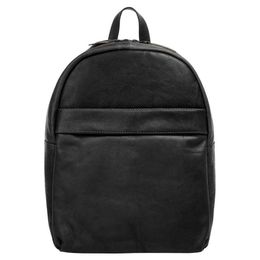 XZONE X-Zone Laptoprucksack, echt Leder, schwarz