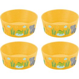 Koziol Kinderschale CONNECT BOWL AFRICA, Kunststoff, (Set, 4-tlg), 100% recycelbar,100% made in Germany CO² neutral produziert, 400 ml, gelb