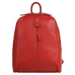 Samantha Look Cityrucksack, echt Leder, Made in Italy, rot