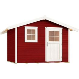 Weka Gartenhaus 123 Gr.4 schwedenrot, BxT: 380x274 cm, rot