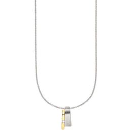 Bruno Banani Kette mit Anhänger Schmuck Geschenk Silber 925 Halsschmuck Halskette Ankerkette, mit Zirkonia (synth), gelb|goldfarben|silberfarben|weiß