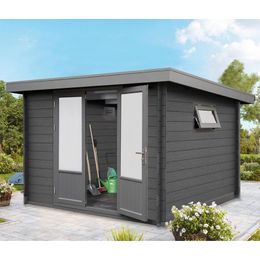 Wolff Gartenhaus Trend D, BxT: 340x332 cm, grau