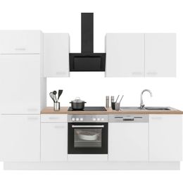 Optifit Küchenzeile Parma, ohne E-Geräte, Breite 270 cm, weiß