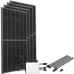 offgridtec Solaranlage Solar-Direct 1660W HM-1500, 415 W, Monokristallin, Schuko-Anschluss, 10 m Anschlusskabel, ohne Halterung, schwarz