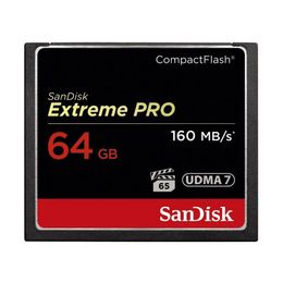 Sandisk CF Extreme Pro Speicherkarte (64 GB, 160 MB/s Lesegeschwindigkeit), schwarz