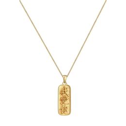 Elli Kette mit Anhänger Münze Chinesische Schriftzeichen Ich liebe Dich, goldfarben