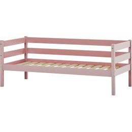 Hoppekids Einzelbett ECO Comfort (Set), mit Rollrost in 8 Farben, wahlweise mit Matratze und Absturzsicherung, rosa