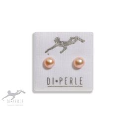 DI PERLE Paar Ohrstecker Damen Perlenschmuck 925 Silber Süsswasser Perlen Ohrstecker, Damen Perlenschmuck, beige