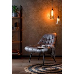Salesfever Relaxsessel, XXL-Sitzfläche mit üppiger Steppung, braun|schwarz