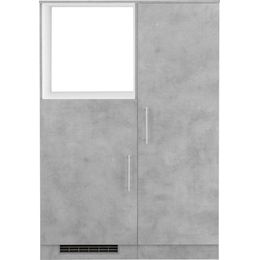 Wiho-Küchen wiho Küchen Küche "Cali", Back-/Kühlmodul, wahlweise mit E-Geräten, Breite 110 cm, grau
