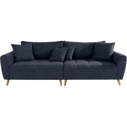 Home Affaire Big-Sofa Penelope Luxus, mit besonders hochwertiger Polsterung für bis zu 140 kg pro Sitzfläche, blau