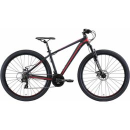 Bikestar Mountainbike, 21 Gang Shimano RD-TY300 Schaltwerk, Kettenschaltung, für Damen und Herren, Kettenschaltung, schwarz