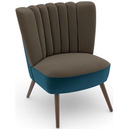 Max Winzer® Sessel build-a-chair Aspen, im Retrolook, zum Selbstgestalten, blau