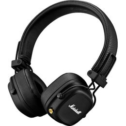 Marshall Major IV Bluetooth-Kopfhörer (integrierte Steuerung für Anrufe und Musik, Bluetooth), schwarz