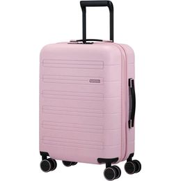 American Tourister® Hartschalen-Trolley Novastream, 55 cm, 4 Rollen, Handgepäck Trolley TSA-Zahlenschloss Volumenerweiterung USB-Schleuse, rosa