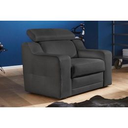 exxpo - sofa fashion Sessel Lotos, mit Kopf- bzw. Rückenteilverstellung, schwarz