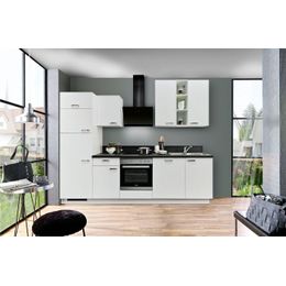 Express Küchen Express Küchen Küchenzeile Bari, mit Soft-Close-Funktion und Vollauszug, vormontiert, Breite 280 cm, weiß