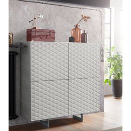 DIVENTA Highboard KORFU, Breite 110 cm, grau