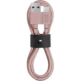 Native Union Belt Cable USB-A to Lightning 1,2m Smartphone-Kabel, Lightning, USB Typ A, (120 cm), rosa