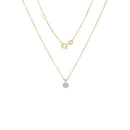 Firetti Kette mit Anhänger Schmuck Geschenk Gold 585 Halsschmuck Halskette Goldkette Venezianer, mit Diamanten, gelb|goldfarben