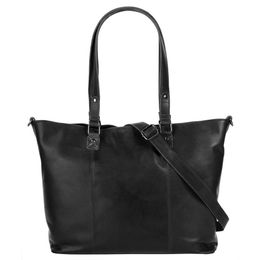 CLUTY Shopper, echt Leder, schwarz