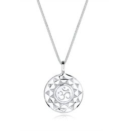 Elli Kette mit Anhänger Yoga Mantra Om Symbol Talisman 925 Silber, silberfarben