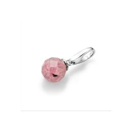 Giorgio Martello MILANO Charm Kugel Rhodonit Kugel mit Symbolkraft, Silber 925, rosa