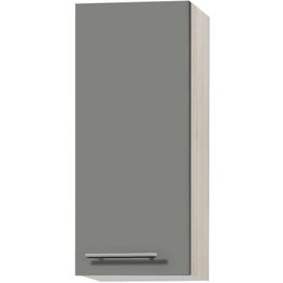 Optifit Hängeschrank Bern Breite 30 cm, 70 cm hoch, mit 1 Tür, mit Metallgriff, grau