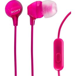 Sony MDR-EX15AP In-Ear-Kopfhörer (Rauschunterdrückung, mit Fernbedienung), rosa