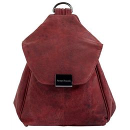 Bruno Banani Cityrucksack, echt Leder, rot