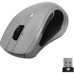 Hama Computermaus kabellos für Rechtshänder, 7 Tasten Laserfunkmaus Maus (Funk, PC Office Maus, programmierbare Browser Tasten, DPI, USB Empfänger), grau
